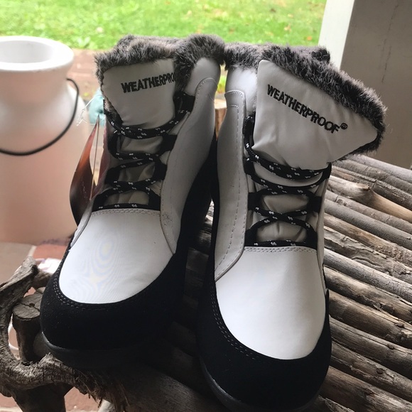 Weatherproof | Shoes | Weatherproof Boots Black White Wide Linda Style ...